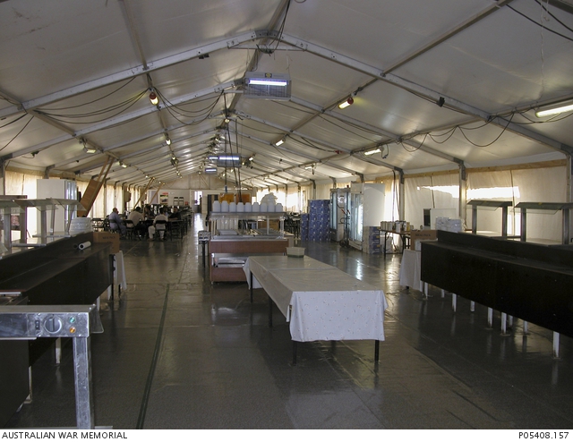 The Mess and food serving area of the kitchen at Camp Smitty. The ...