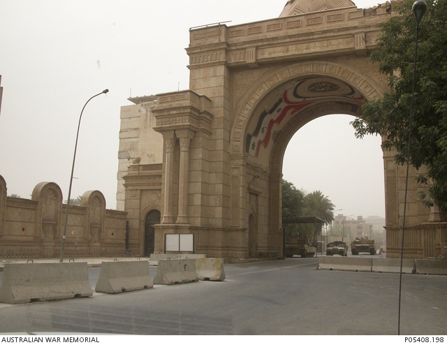 A checkpoint at Bab al-Qasr, the Palace Gate, also known as 'Assassins ...