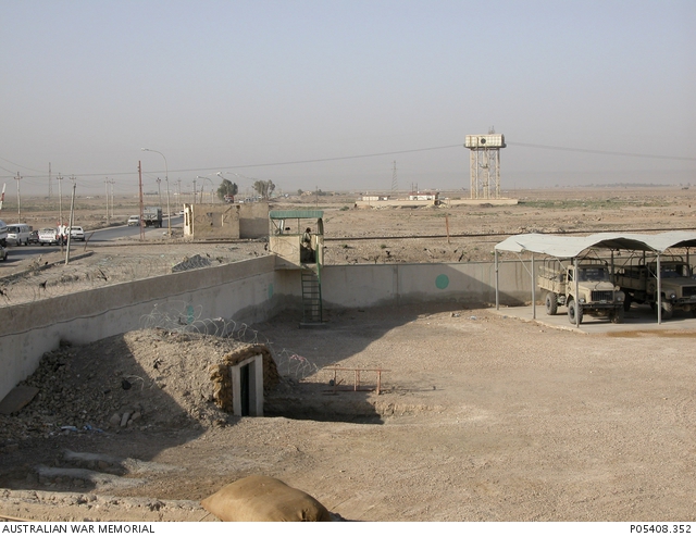A view of the enclosed grounds of the 603rd Battalion, Iraqi Army. The ...