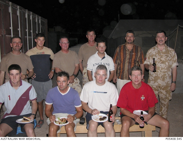 Informal portrait of members of the Australian and British Civil ...