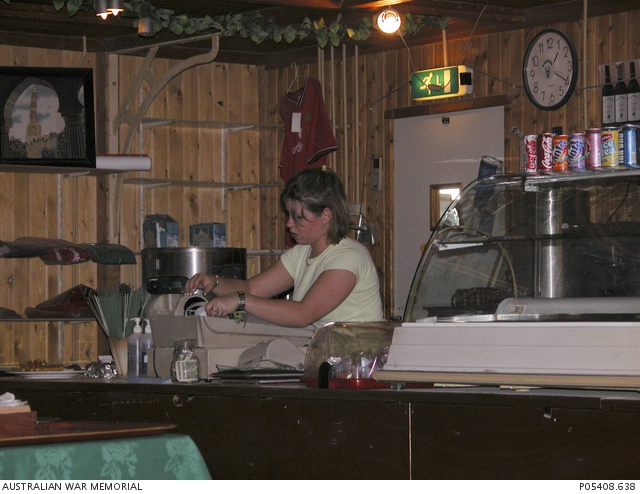 Informal portrait of one of the Dutch female civilians who ran the ...