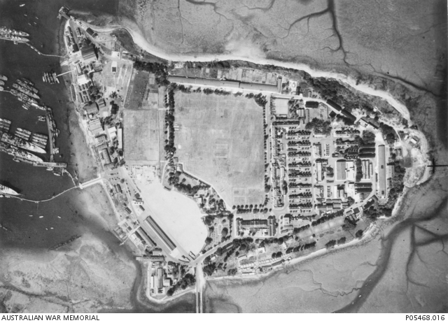 An aerial photograph of the Royal Naval Training Base, HMS Excellent ...