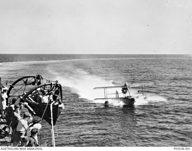 A Walrus (Seagull V), amphibian aircraft of No 9 Squadron, RAAF, which ...