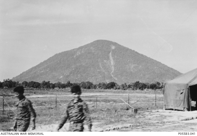 Two soldiers of the Army of the Republic of Vietnam (ARVN) at an ARVN ...