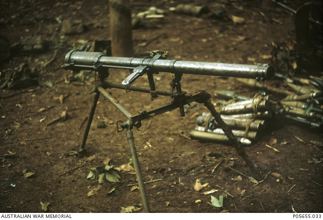 VC weapons captured during Battle of Long Tan. 57 mm recoilless rifle ...