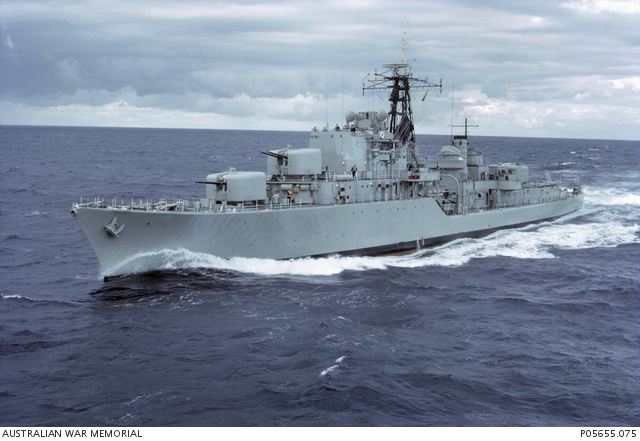 HMAS Vendetta as viewed from HMAS Sydney. HMAS Vendetta was part of the ...