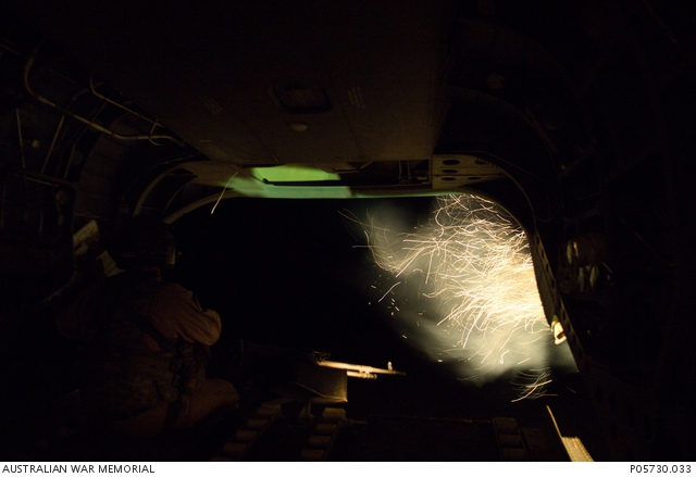 The figure of Aircrewman Sergeant David Hanney, 5th Aviation Regiment ...