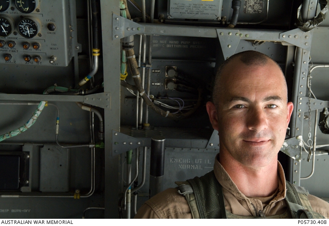 Informal portrait of Sergeant Greg Maiden, Aircrewman Technician, C ...