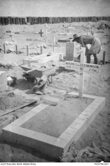 Grave of NX15705 Corporal (Cpl) John Hurst (Jack) Edmondson VC, 2/17th ...