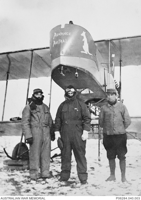 Portrait of Lieutenant Colonel Oswald Watt (centre) with his two French ...