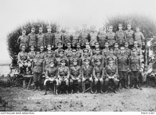 Group portrait of B Flight, No 4 Squadron Australian Flying Corps (AFC ...