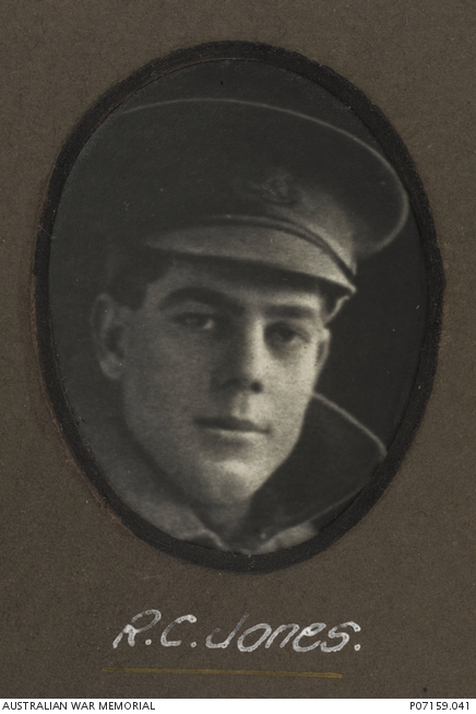 Studio portrait of 1287 Sergeant Robert Clair Jones, 3rd Light Horse Regiment who was a 21 year ...