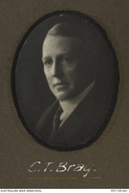 Studio portrait of C.T. Bray who has not been further identified. One ...