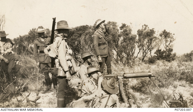 Informal outdoor group portrait of Lieutenant WX3373 Albert Edward Caro ...