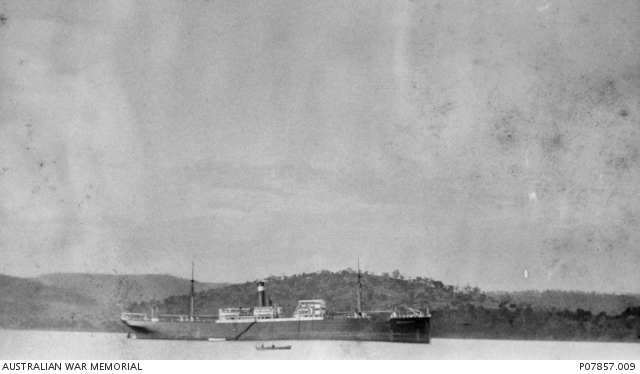 SS Oberhausen, a cargo ship of the German Australian Line. Built in ...