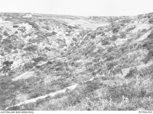A view of Brown's Dip and Victoria Gulley Cemeteries looking north from ...