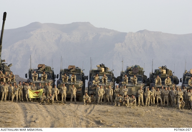 One frame of a panoramic portrait of members of the 3rd Battalion ...