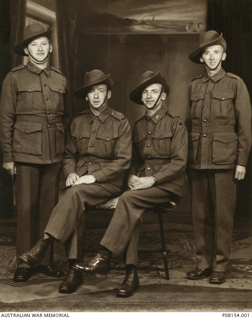 Studio portrait of the four Gault brothers, originally of Scotland, who ...