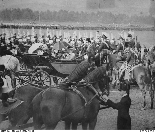 Queen Victoria seated in her carriage at her Diamond Jubilee ...