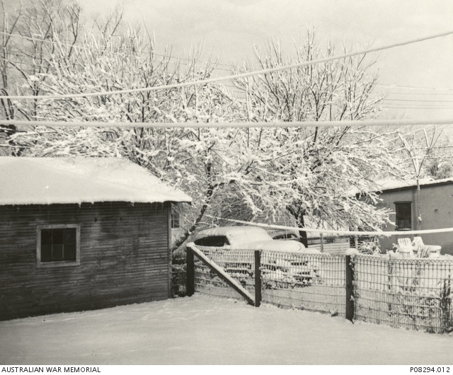 Monte Video army camp under snow. From the collection of Second ...