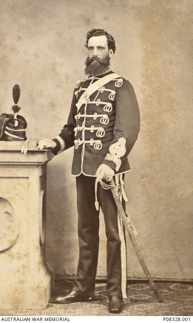 Studio portrait of an unidentified captain of the Prince of Wales ...