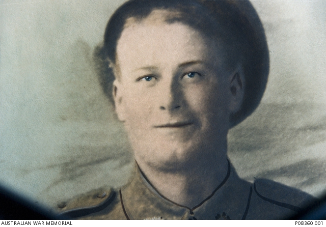 Studio portrait of 2343 (2343A) Private (Pte) Frederick Busch (also ...