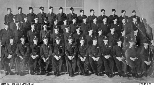 Group portrait of RAAF airmen, possibly graduates of the Junior NCO ...