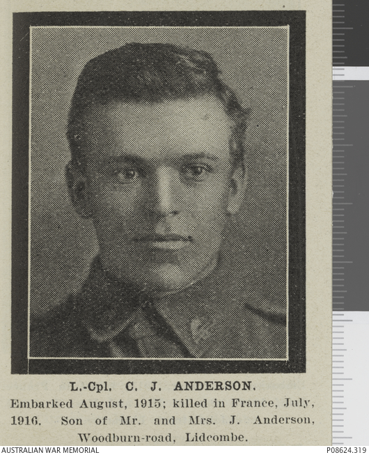 Studio portrait of 2551 Private (later Lance Corporal) Charles James ...