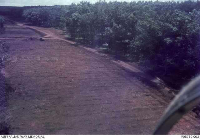 Part of area cleared to establish base areas around Nui Dat. From a ...