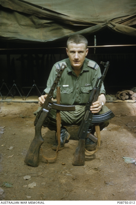 O315359 Flight Lieutenant William F Hall with captured PPSh-41 ...
