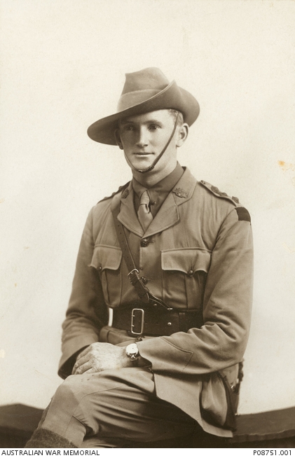 Studio portrait of Captain John Joseph Corrigan, 15th Battalion ...