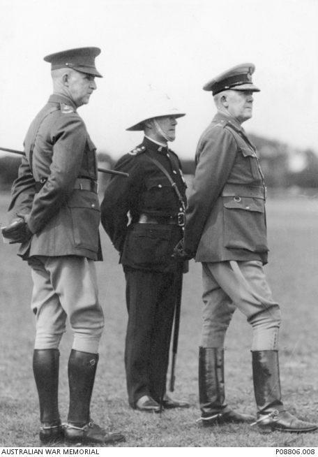 Informal outdoor portrait of VX13755 Brigadier (Brig) Basil John Andrew ...