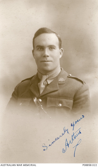 Studio portrait of an unidentified 2nd Lieutenant signed "Arthur". One ...