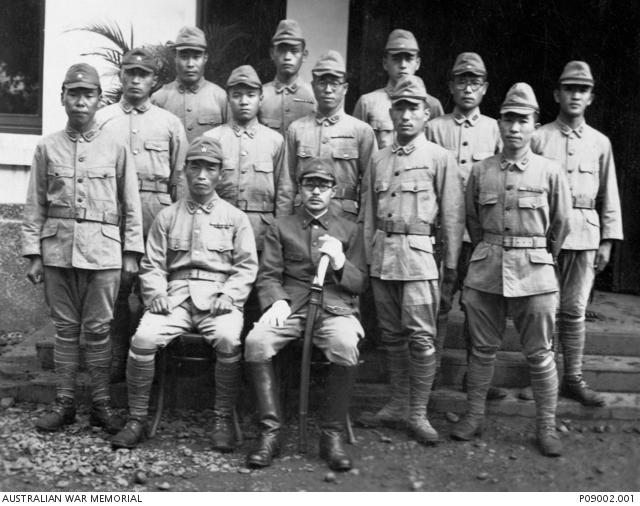 Group portrait of Japanese soldiers taken from the body of a Japanese ...
