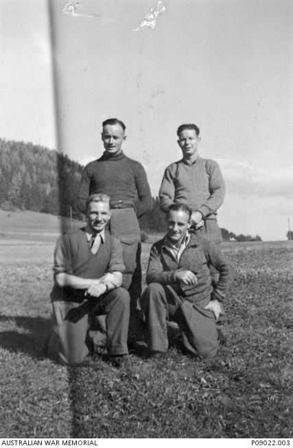 Portrait of four Allied Prisoners of War (POW) at Stalag XVIIIa working ...