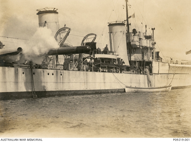Torpedo firing sequence, HMAS Swordsman. Original inscription reads ...