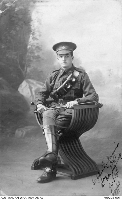 Studio portrait of 1797 Sapper (Spr) Roy Celsus Mannix, 2nd Signal ...