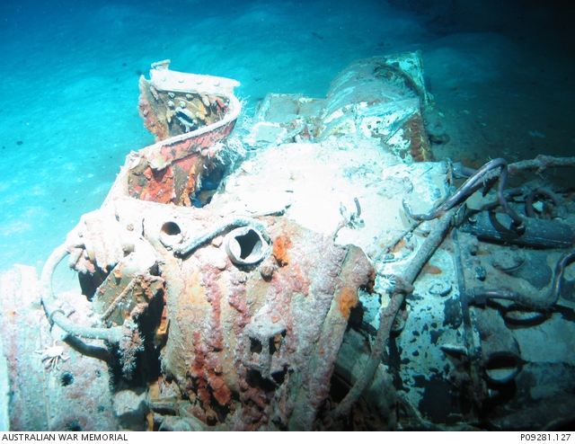 Dive 2 HMAS Sydney II Wreck Unidentified wreckage in vicinity of fore ...
