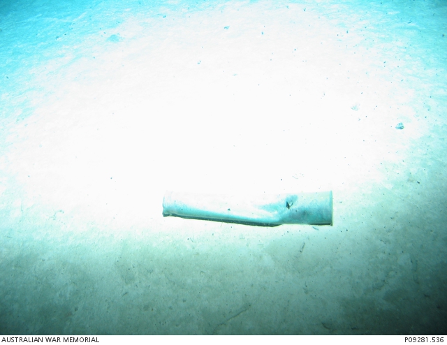 Dive 3 HMAS Sydney II Debris Field Compressed 4-inch shell casing ...