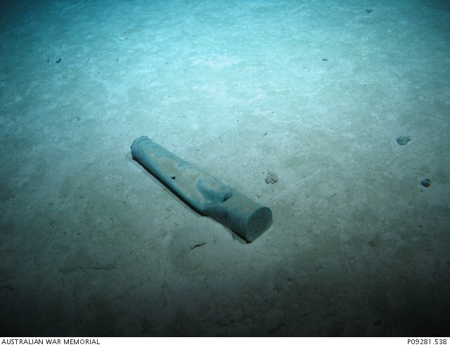 Dive 3 HMAS Sydney II Debris Field Compressed 4-inch shell casing ...