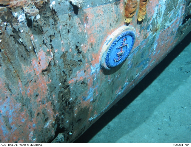 Dive 3 HMAS Sydney II Debris Field Bow section of what is believed to ...