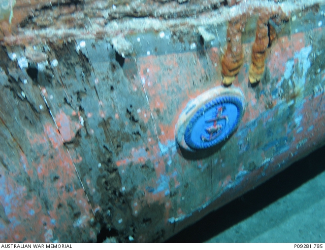 Dive 3 HMAS Sydney II Debris Field Bow section of what is believed to ...