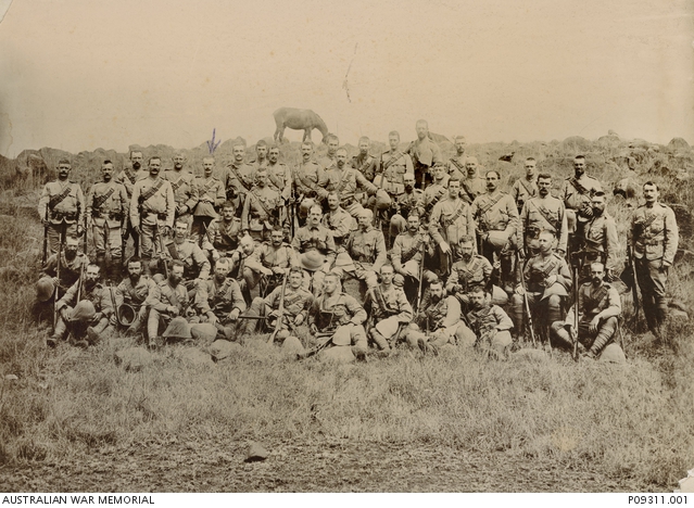 Group portrait of the members of B Company, Thorneycroft's Mounted ...