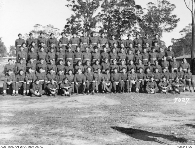 Group portrait of C Squadron, 6th Division Cavalry Regiment. Back row ...