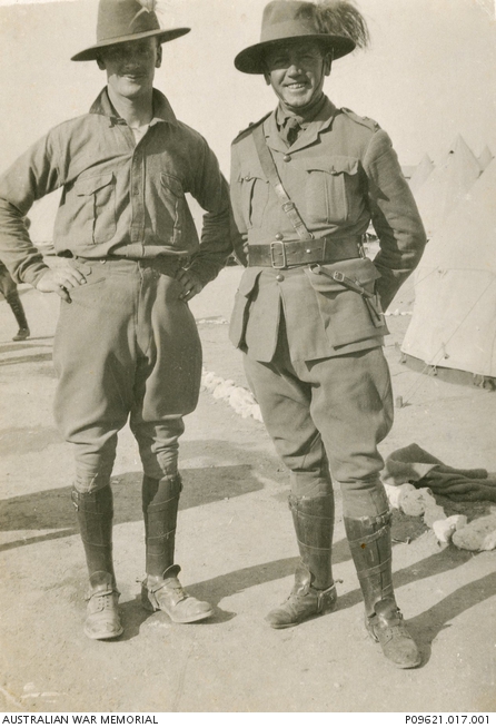 Informal portrait of 217 Lieutenant (Lt) Ernest Alfred Stanfield, left ...