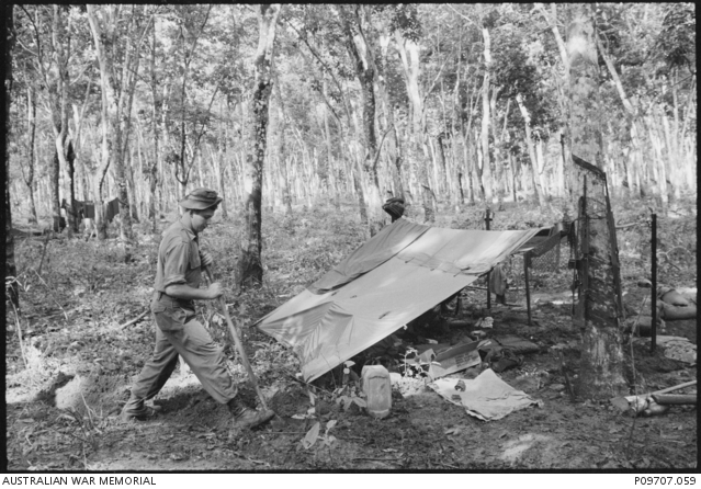 The 6th Battalion, The Royal Australian Regiment (6RAR) establishes a ...