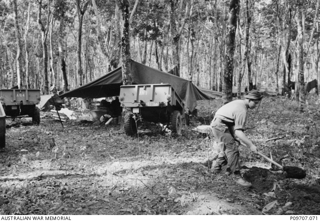 The 6th Battalion, The Royal Australian Regiment (6RAR) establishes a ...