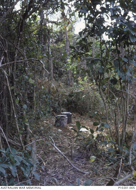 Open air toilets used by Australians of 4th Field Regiment, Royal ...