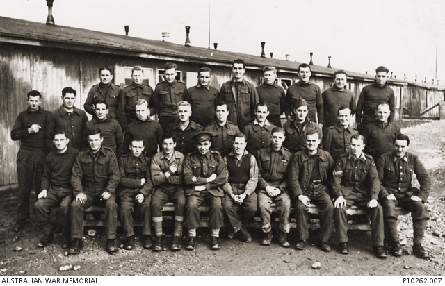 Group portrait of Allied prisoners of war (POW) in Stalag VII, Moosburg ...