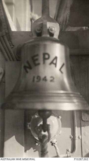 The ship's bell of HMAS Nepal | Australian War Memorial